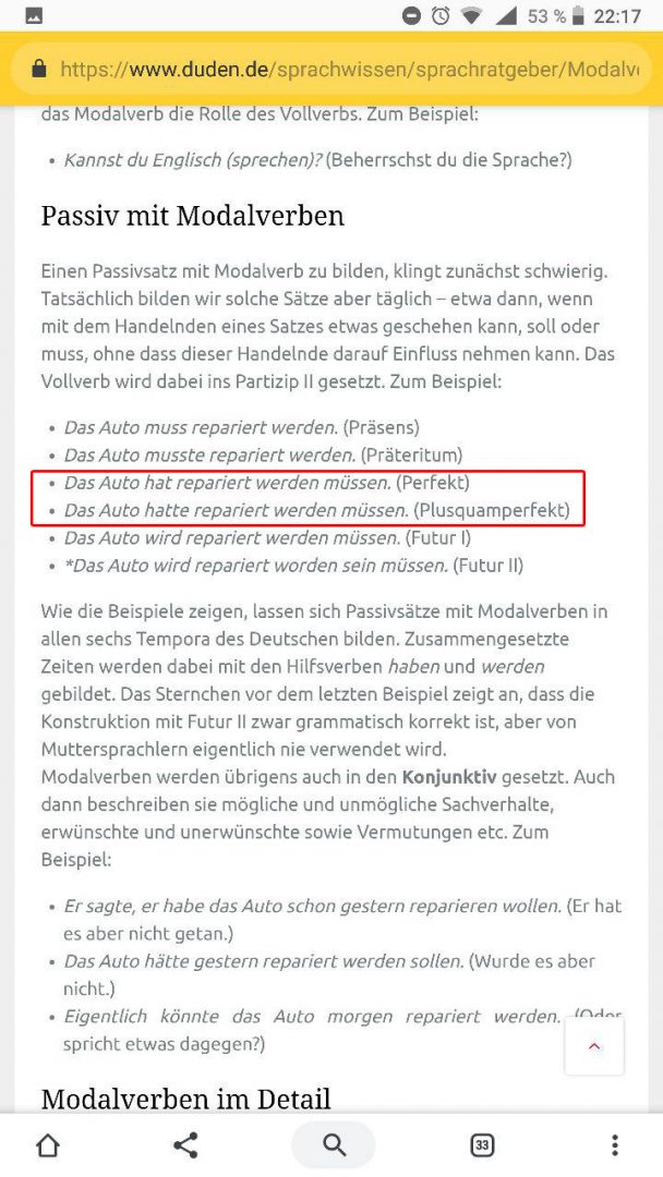 ‚Passiv der Modalverben im Perfekt‘? – GLS